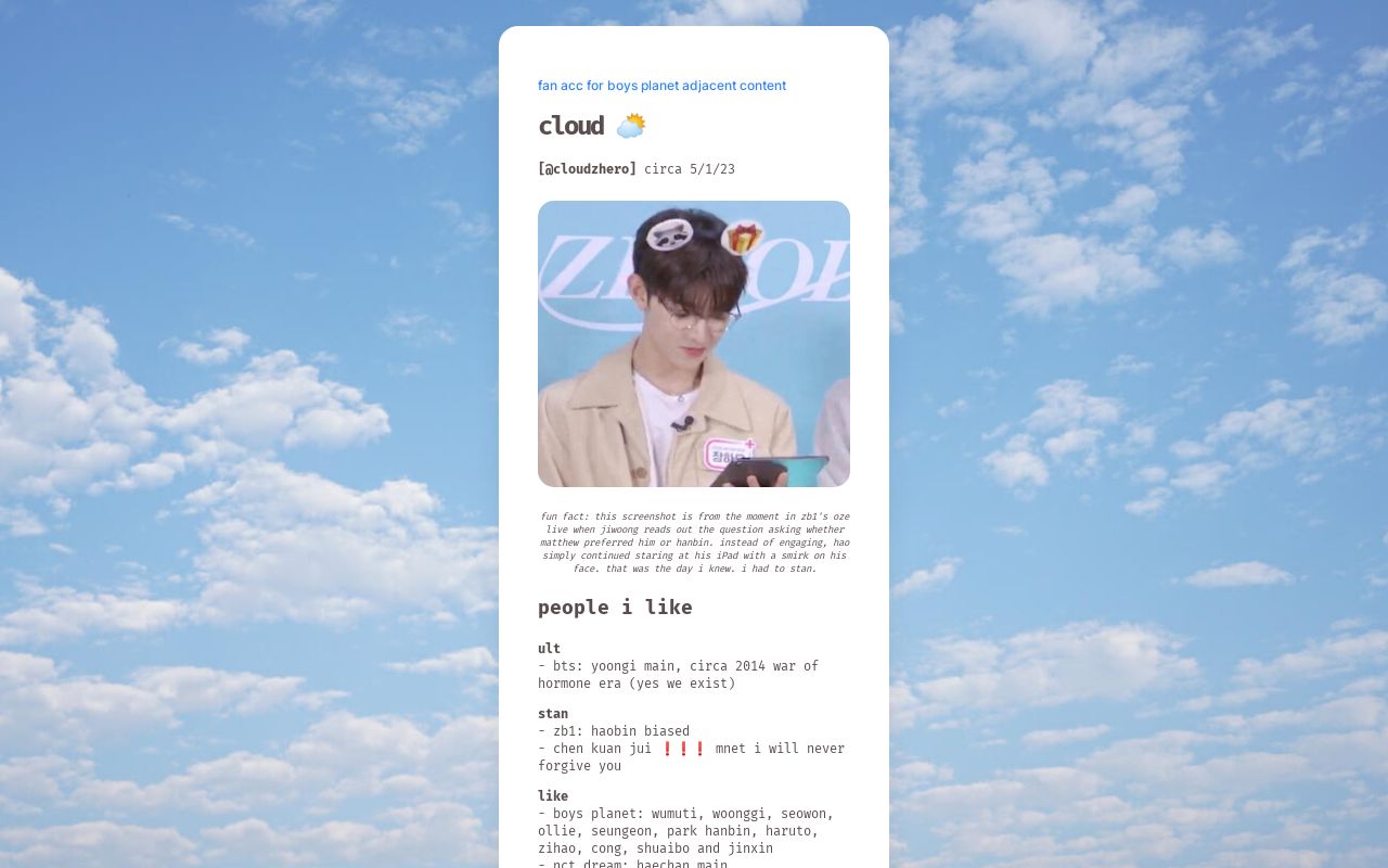 cloudzhero's kpop carrd!